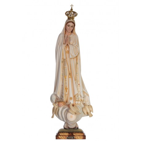 Our Lady of Fatima, Patinated w/ Crystal Eyes